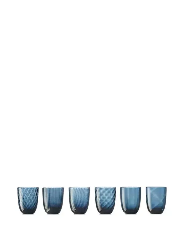 NASONMORETTI Idra Textured Glasses Set - Blue