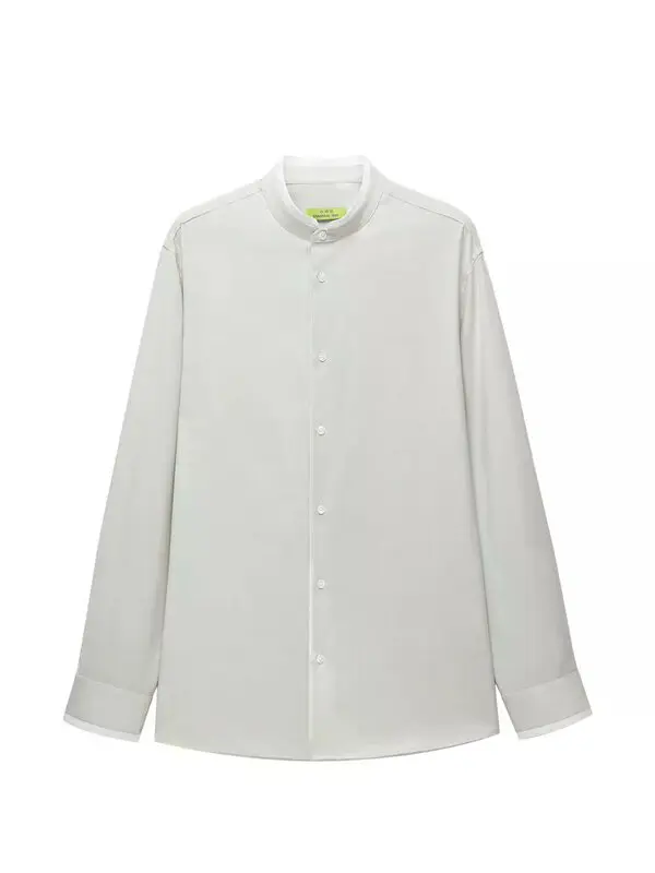Shanghai Tang Contrast-trim Mandarin Shirt