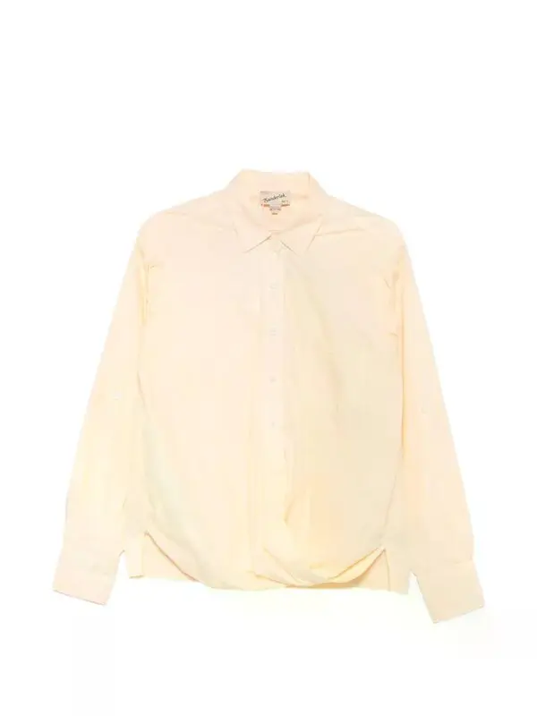 SANDERLAK Wrap-front Long-sleeve Shirt - Neutrals