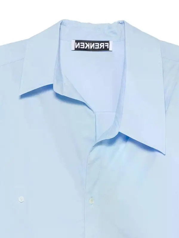 FRENKEN Asymmetric-collar Double-breasted Shirt
