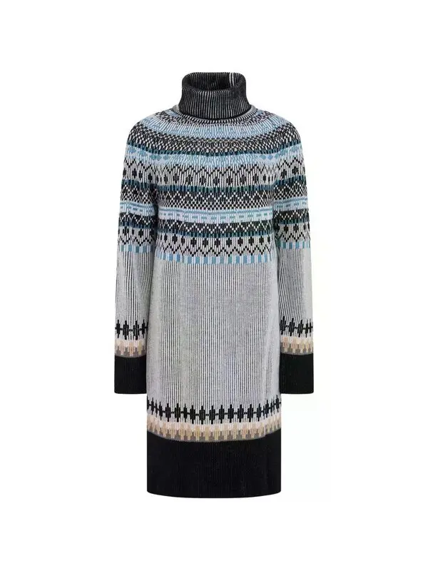 MOORER Roll-neck Knitted Midi Dress