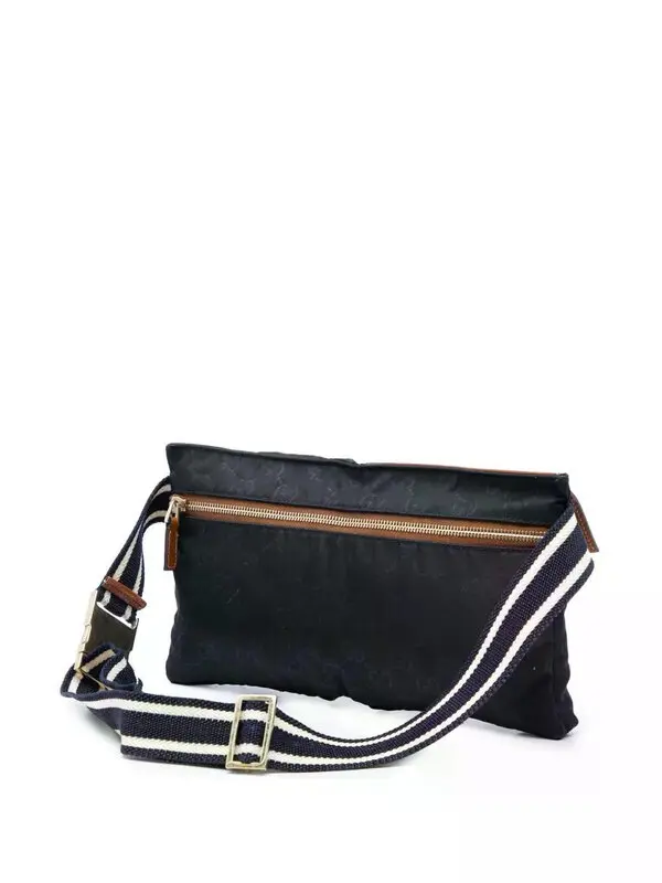 Gucci 2016-2026 Gg Nylon Web Double Pocket Belt Bag - Black