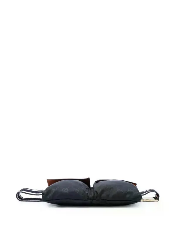Gucci 2016-2026 Gg Nylon Web Double Pocket Belt Bag - Black