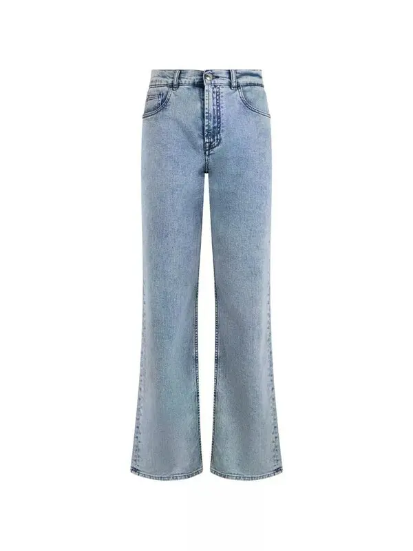 MOORER Nur-dc116 Washed-effect Bootcut Jeans