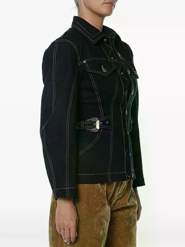 Versace Buckled Denim Jacket