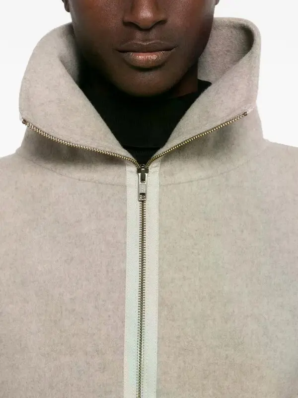 Sofie D'hoore Calipso High-neck Zip-up Oversized Jacket - Neutrals