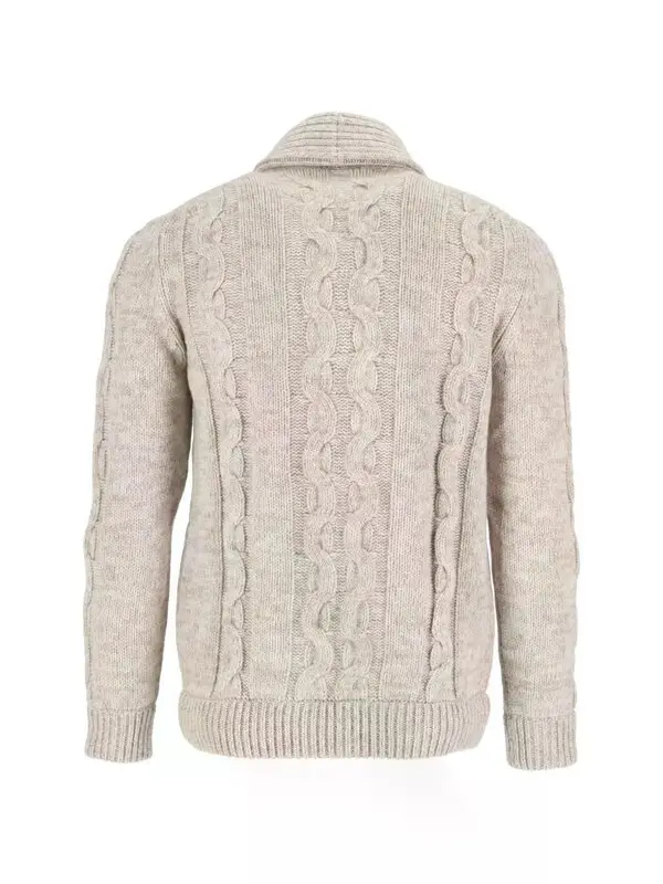 SETTEFILI CASHMERE Cable-knit Double-breasted Cardigan