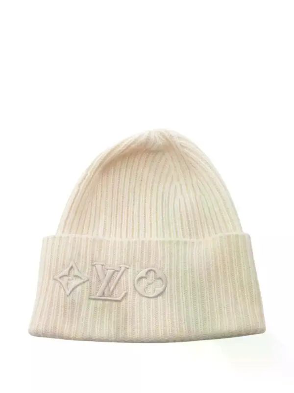 LOUIS VUITTON 2023 Headlines Knit Beanie Hat - Neutrals