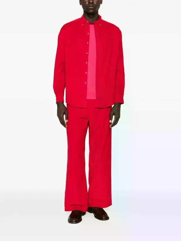 SANDERLAK Button-down Embroidered Shirt
