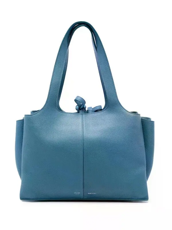 Celine 2016 Small Leather Trifold Tote Bag - Blue