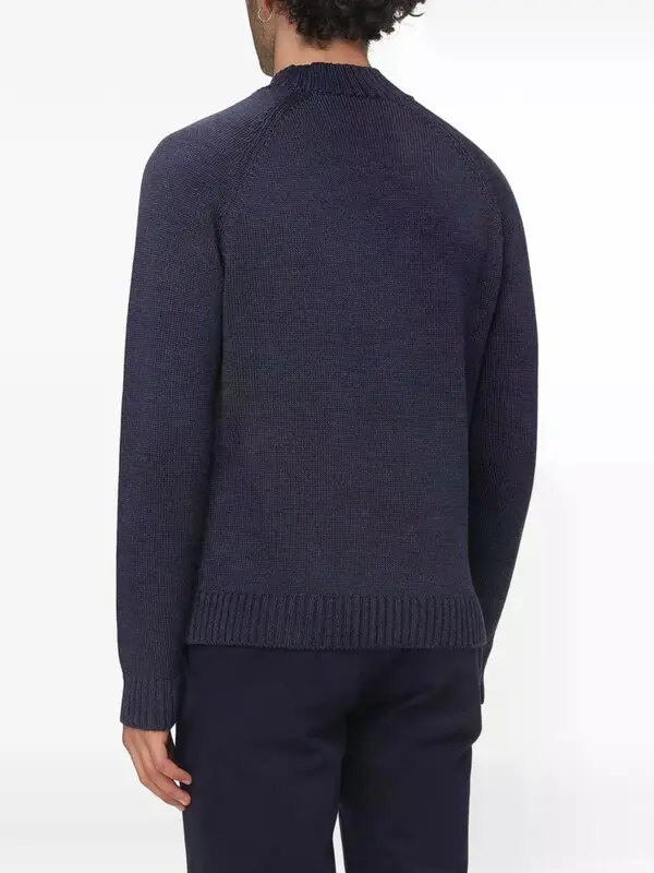 ZANONE Raglan-sleeve Ribbed-trim Sweater