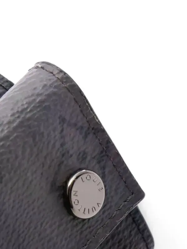 LOUIS VUITTON 2010s Monogram Eclipse Discovery Compact Wallet