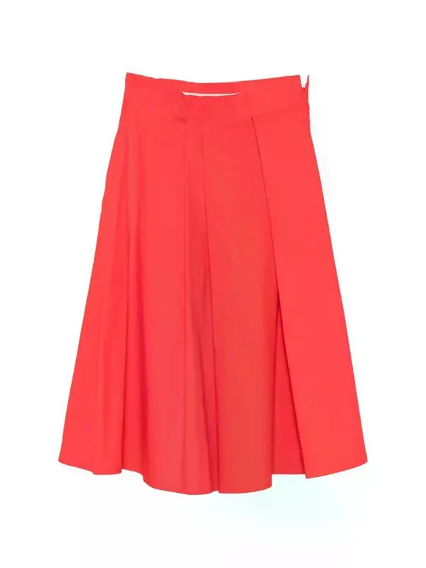 Sofie D'hoore Savy Pleated A-line Midi Skirt - Red