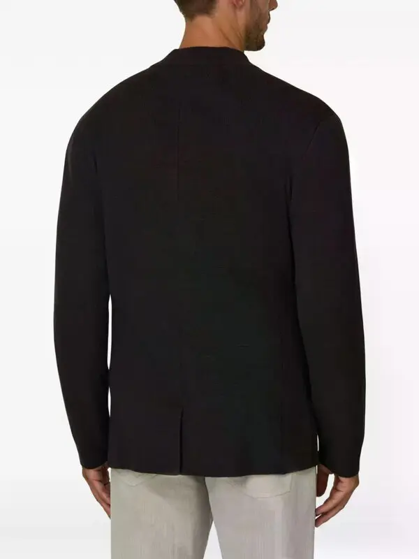 Boggi Milano Knitted Jacket In Superfine Merino Wool