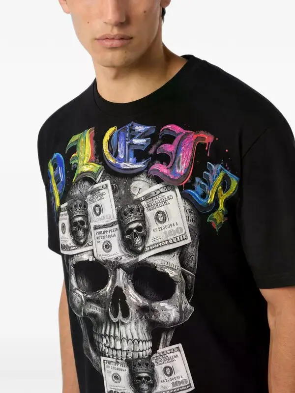 Philipp Plein Round-neck T-shirt Front Skull Dollar