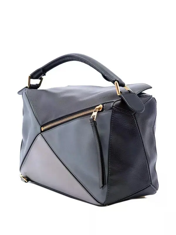Loewe 2017 Medium Tricolor Calfskin Puzzle Satchel