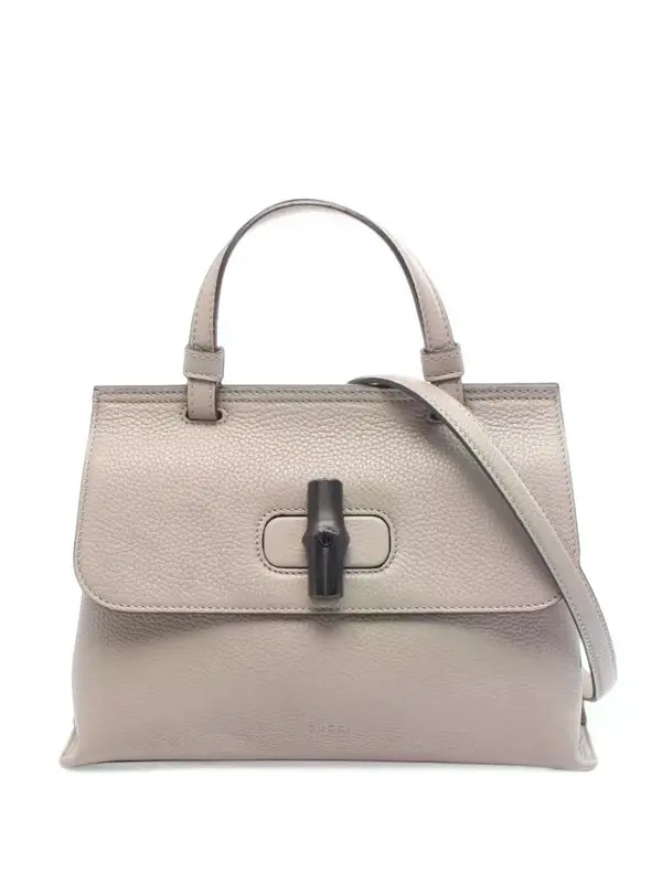 Gucci 2010s Bamboo Daily Tote Bag - Grey
