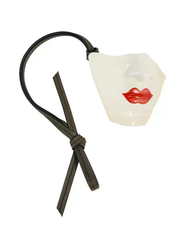 MAISON MARGIELA Broken Doll Face Lips Bag Charm - Neutrals
