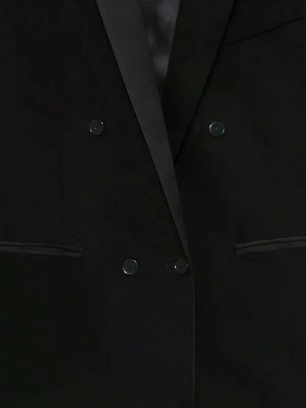 RAME Double-breasted Satin-lapel Blazer