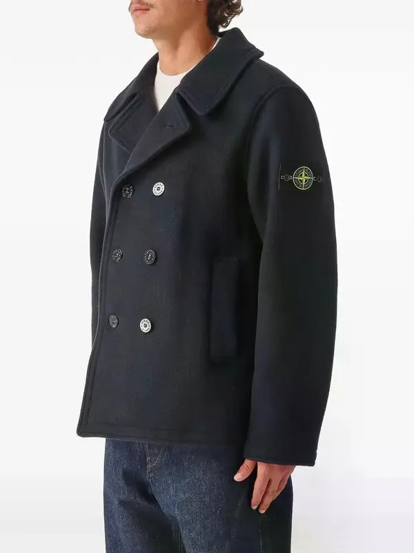 Stone Island 4100040 Heavy Melton Peacoat - Blue