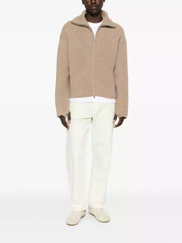 Studio Nicholson Ribbed Zip-up Sweater