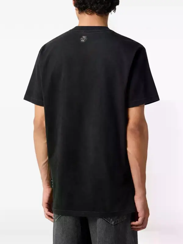 Philipp Plein Round-neck T-shirt Embroidery Hexagon