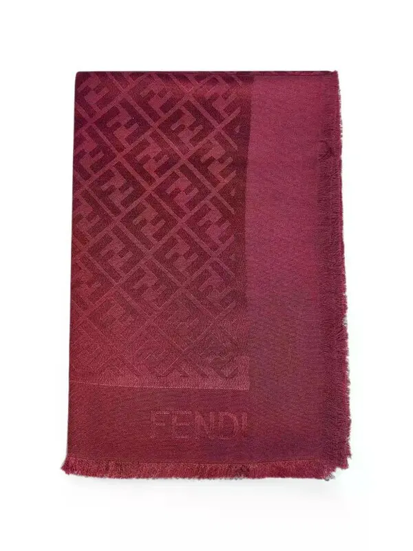Fendi Ff-jacquard Scarf - Red