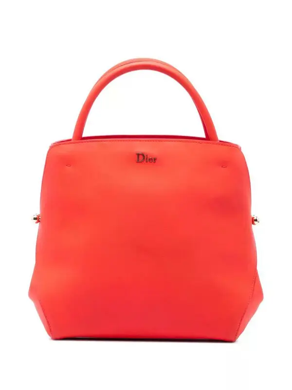 Dior 2013 Small Smooth Calfskin Diorbar Tote Bag - Red