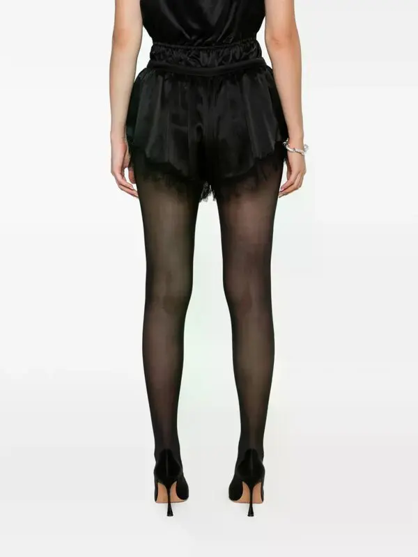 Françoise Lisette Lace-trimmed Silk-satin Shorts