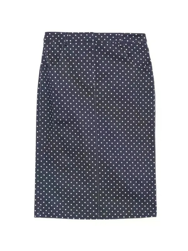 Françoise Tina Polka Dot-print Pencil Midi Skirt - Blue