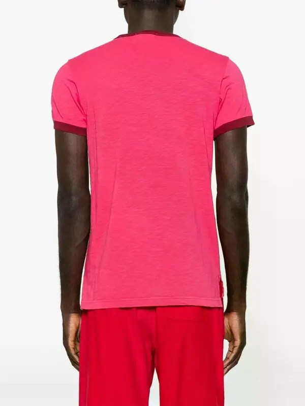 SANDERLAK Logo-embroidered Ringer T-shirt