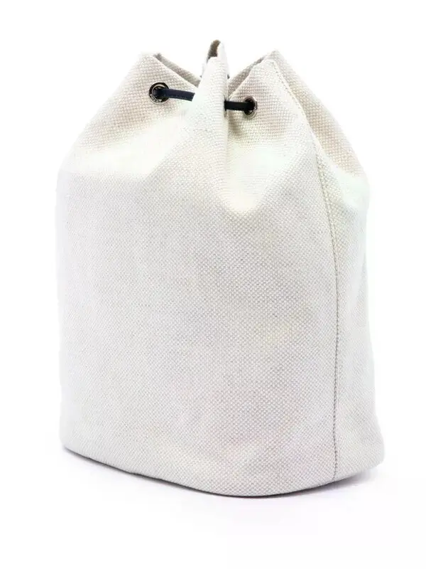 Prada 2000-2013 Canvas Mistolino Drawstring Pouch - Brown