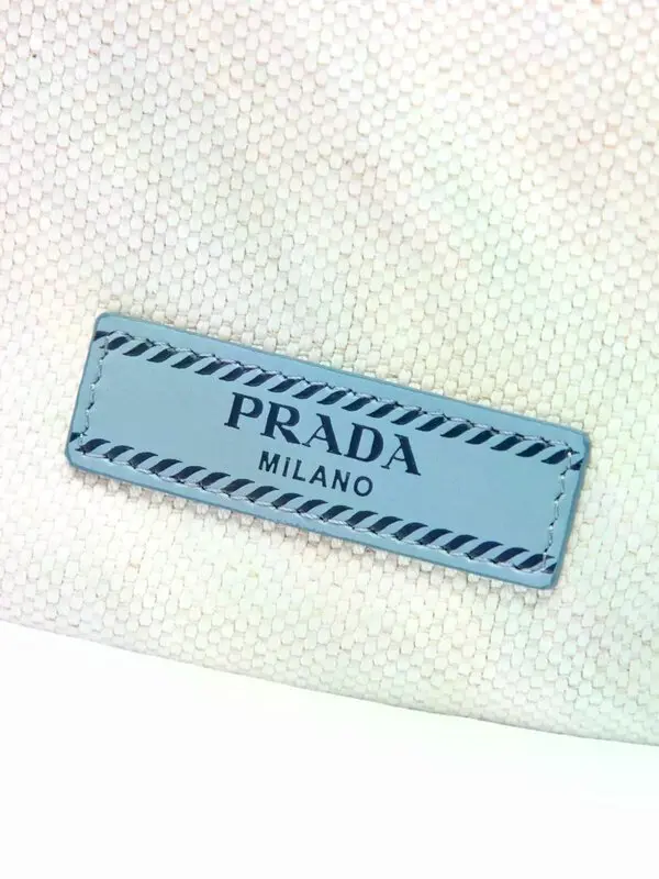 Prada 2000-2013 Canvas Mistolino Drawstring Pouch - Brown