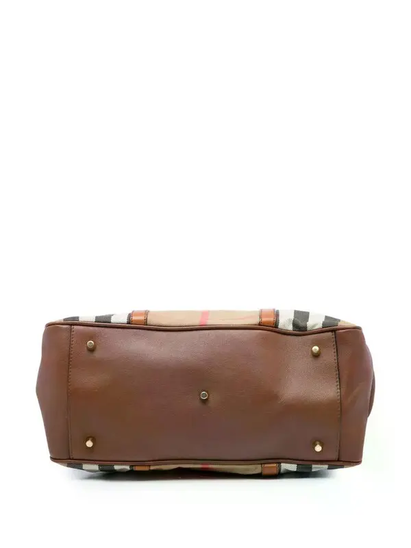 Burberry 2000-2017 Medium House Check Canvas And Leather Milverton Satchel