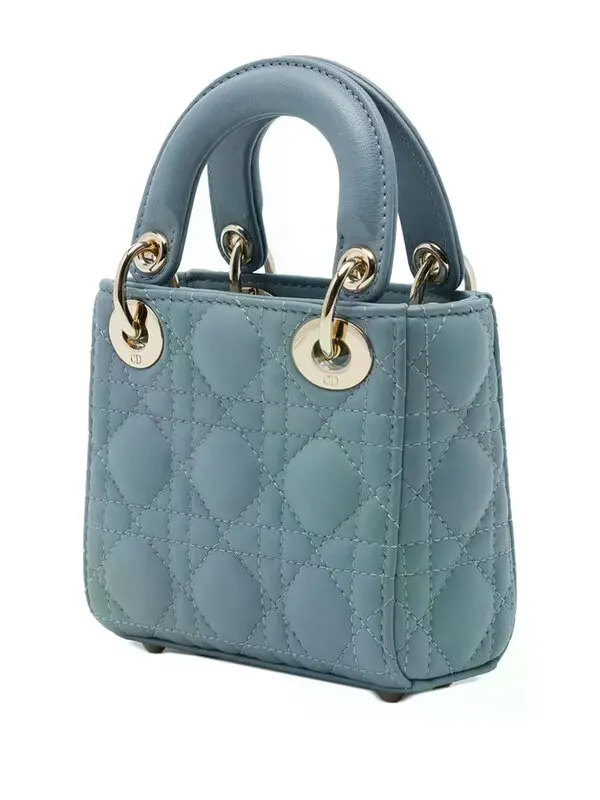 Dior 2021 Micro Lambskin Cannage Lady Satchel