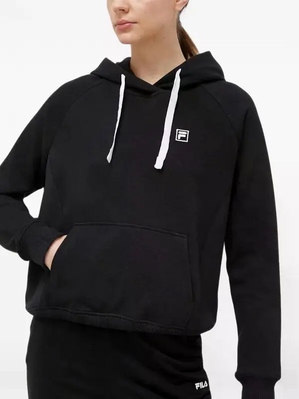 FILA Logo-patch Hoodie - Black