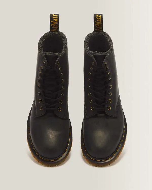 Dr. Martens 1460 Pascal Warm Lined Eye Crazy Horse Leather Boots - Black