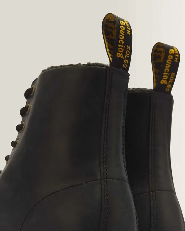 Dr. Martens 1460 Pascal Warm Lined Eye Crazy Horse Leather Boots - Black