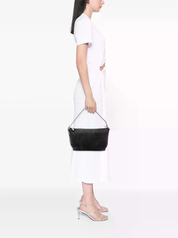Celine 2000 C Macadam Suede Shoulder Bag