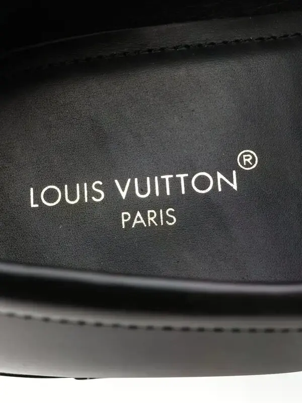 LOUIS VUITTON Studded Leather Loafers