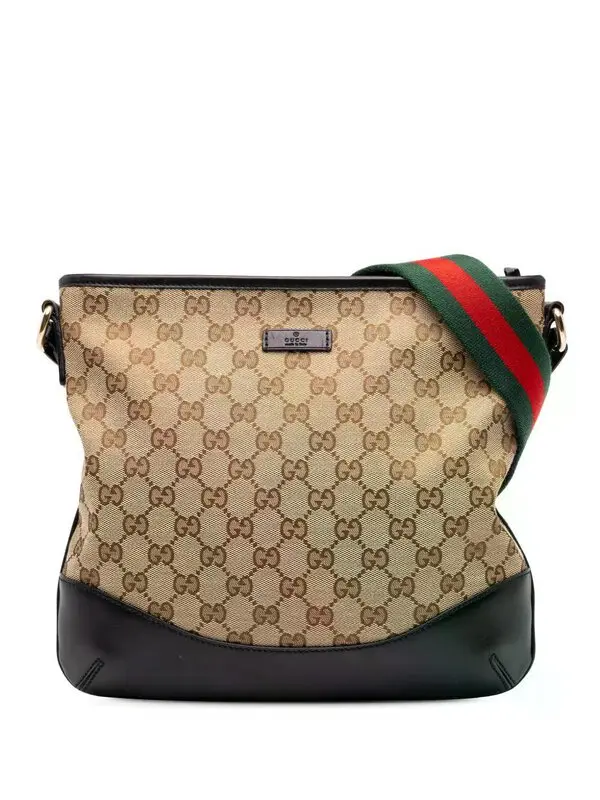 Gucci 2000-2015 Gg Canvas Web Crossbody Bag - Neutrals