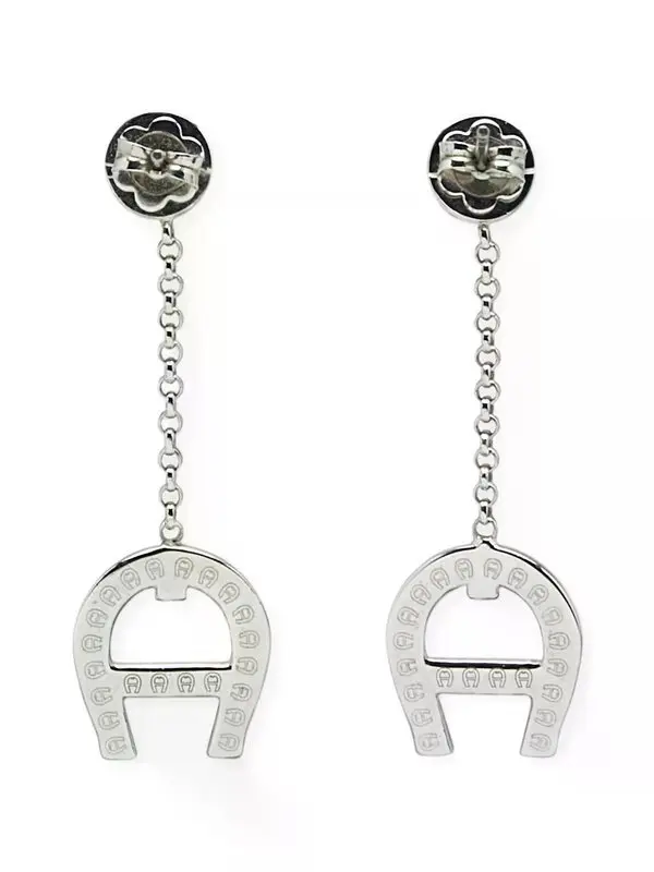AIGNER Logo Drop Earrings