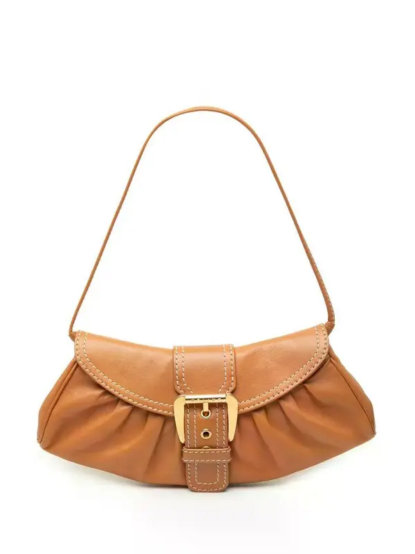 Celine 2010 Small Leather Buckle Flap Shoulder Bag