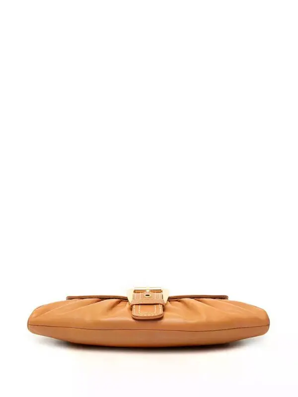 Celine 2010 Small Leather Buckle Flap Shoulder Bag