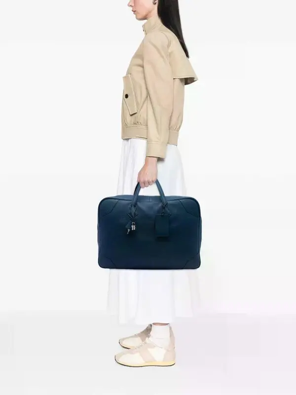 Hermès 2010 Clemence Victoria 50 Travel Bag - Blue