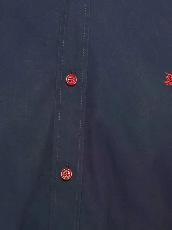 Burberry Logo-embroidered Cotton Shirt