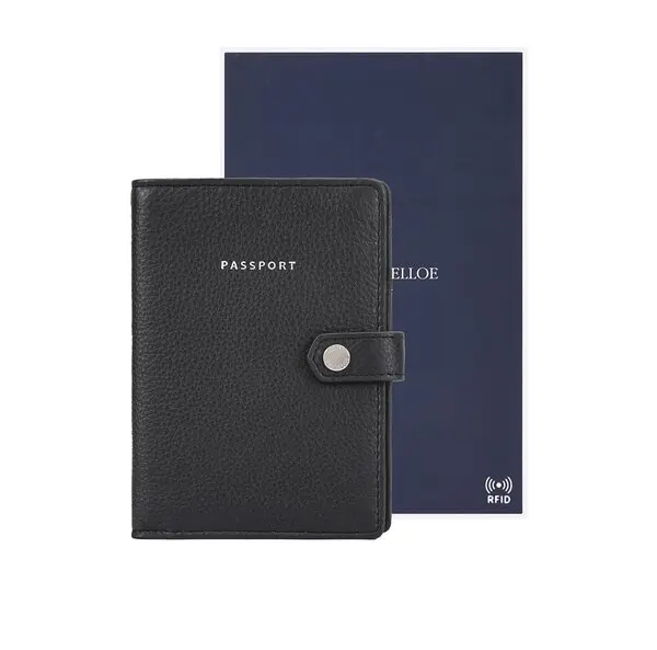 Paul Costelloe Tuira Leather Passport Holder - Black