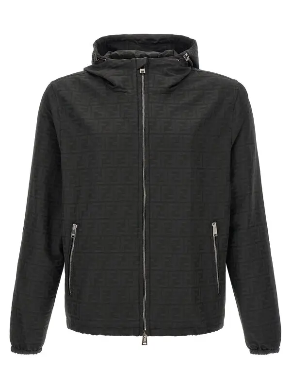 Fendi Ff Jacquard Jacket - Black