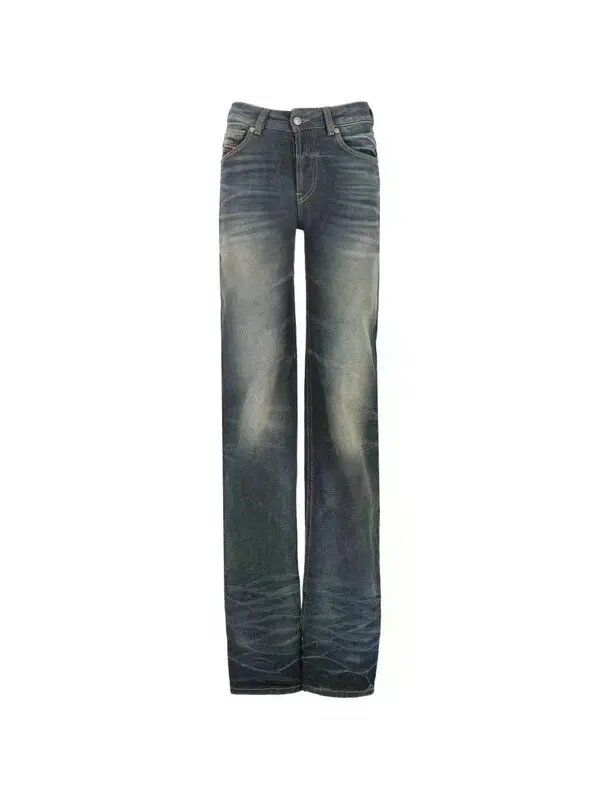DIESEL® Faded Zip-detail Jeans
