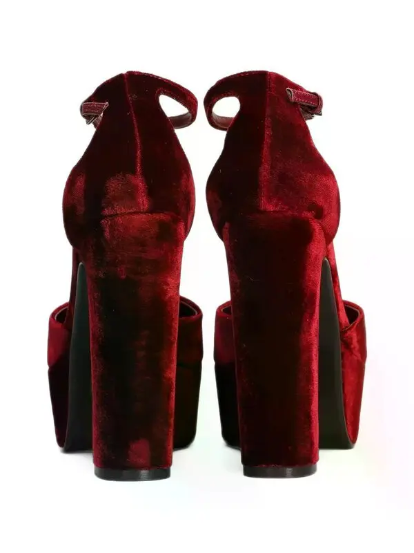 Lola Cruz Mencia 130 Velvet Platform Sandals